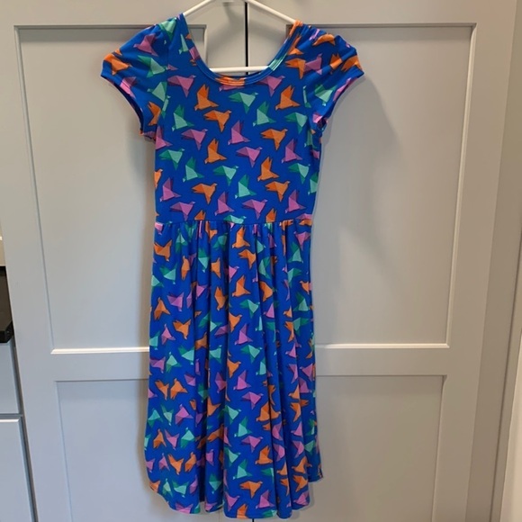 LuLaRoe | Dresses | Lularoe Blue Patterned Girls Dress | Poshmark